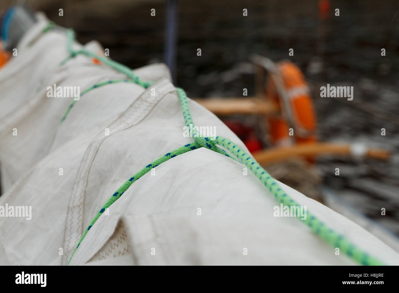Close-up of a sail and rope Stock Photo - Alamy