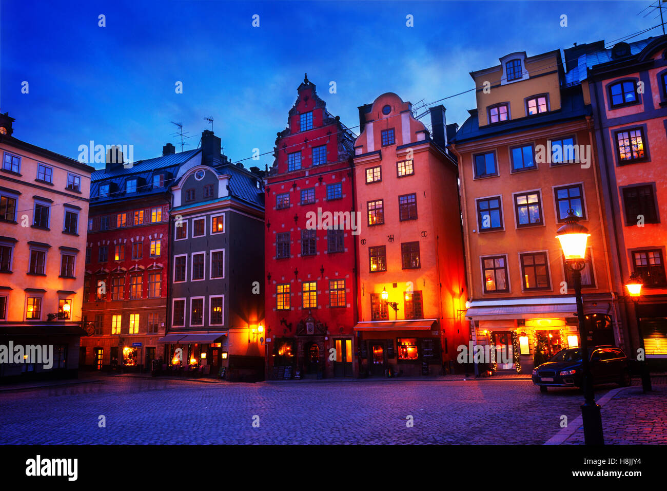 Gamla Stan at night, Stockholm Stock Photo - Alamy