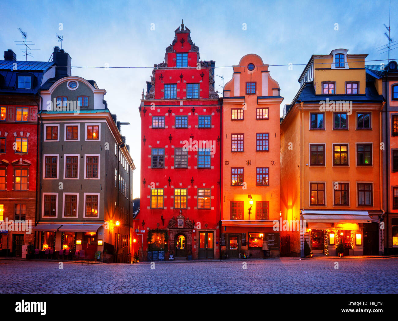 Gamla Stan at night, Stockholm Stock Photo - Alamy