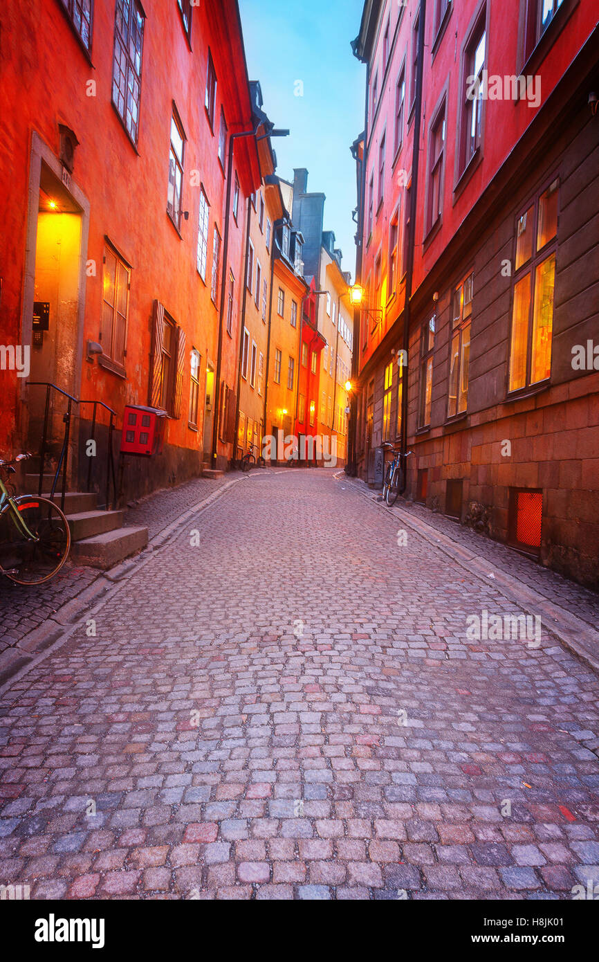 Gamla Stan at night, Stockholm Stock Photo - Alamy