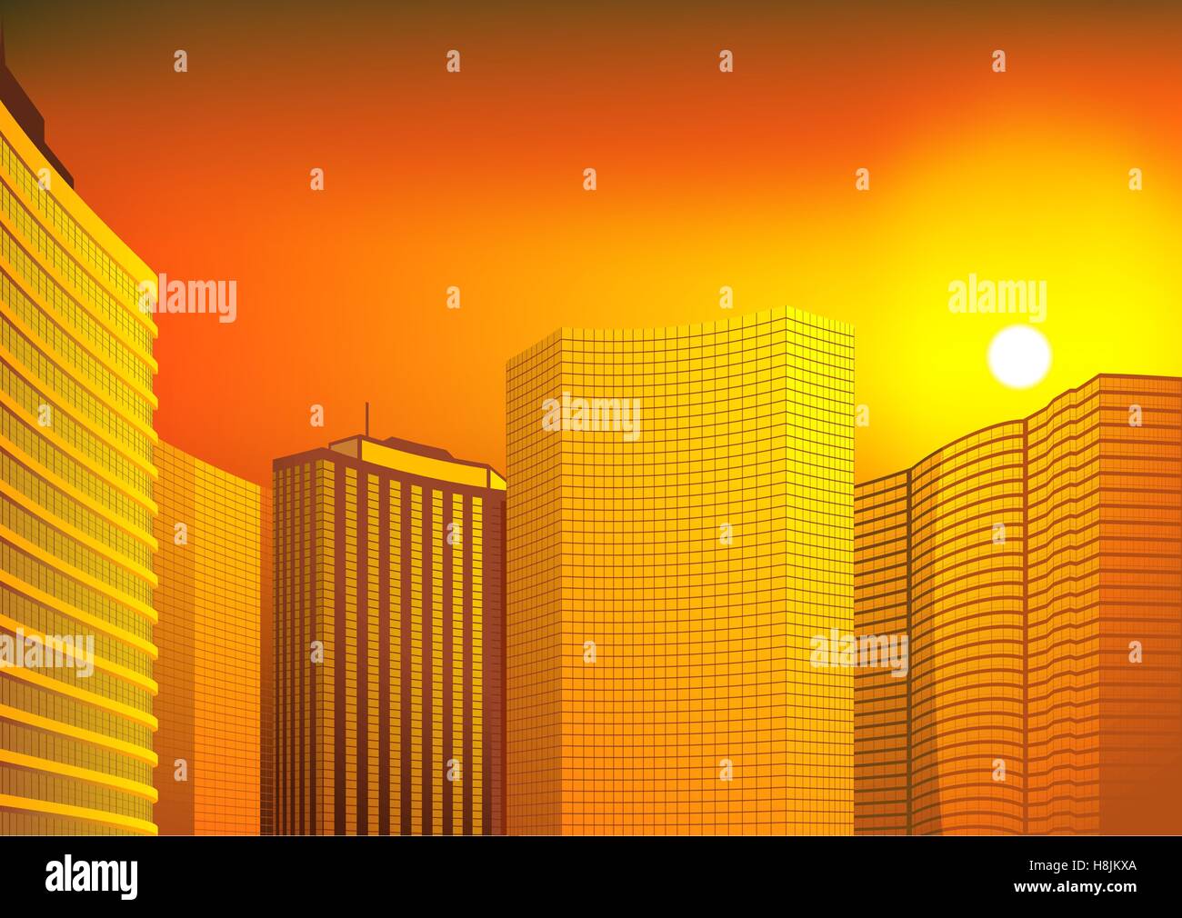 Skyscrapers highrise Stock Vector Images - Alamy