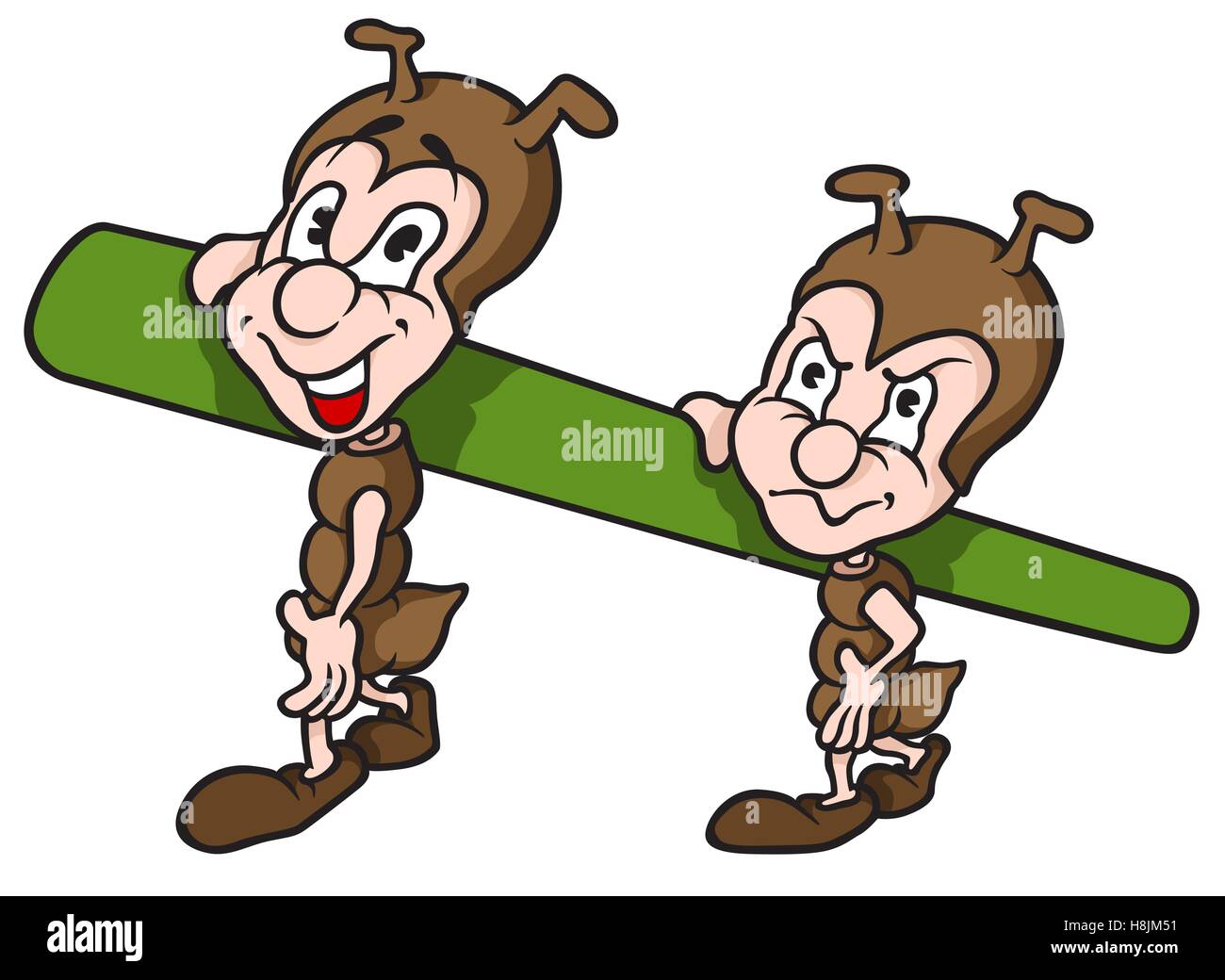 Ants Carrying Grass Stock Vector Image & Art - Alamy