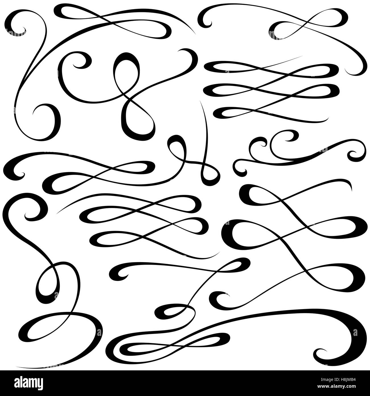 Calligraphic Design Elements Stock Vector Image & Art - Alamy