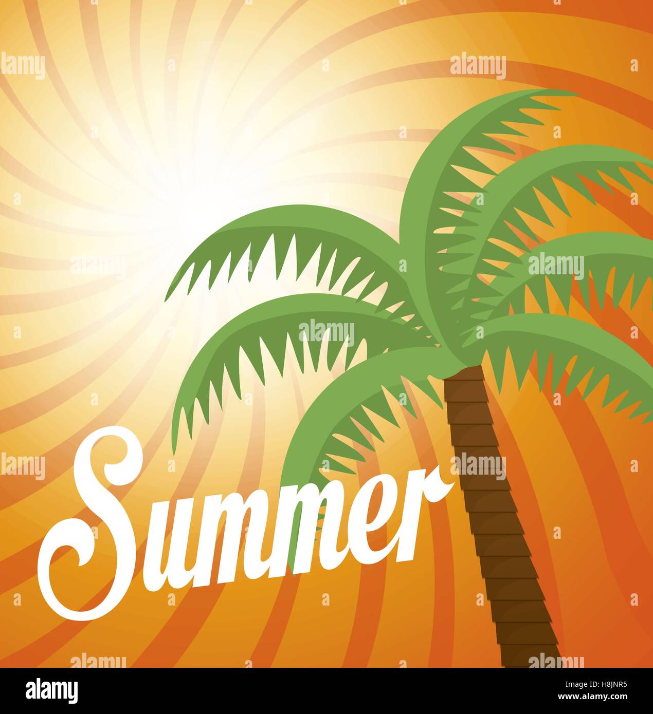 summer palms tree Stock Vector Image & Art - Alamy