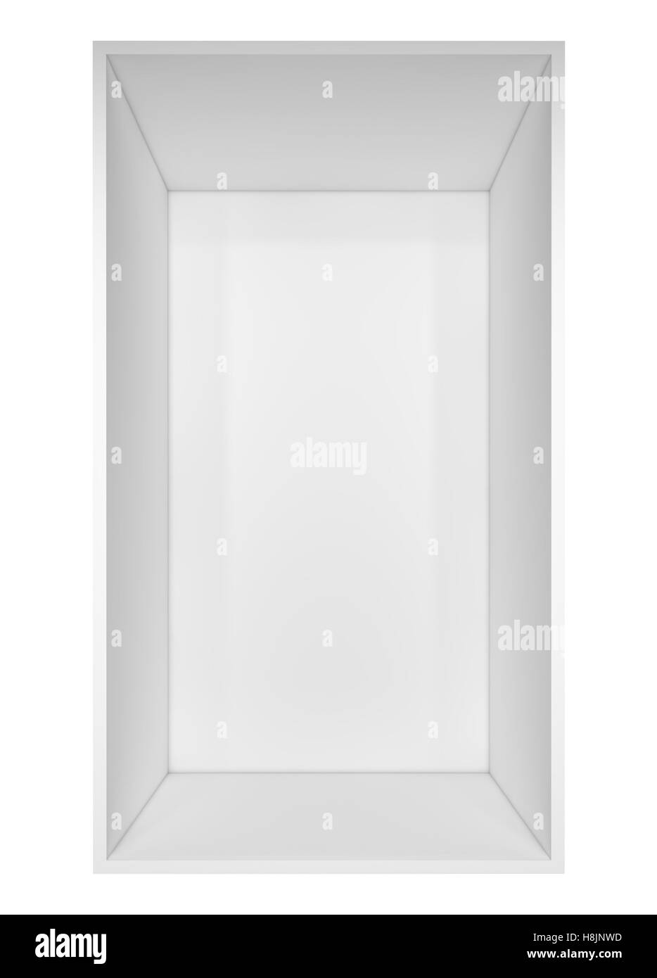 Empty white bookshelf Stock Photo - Alamy