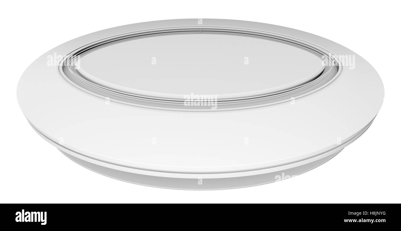 Empty white circle table Stock Photo - Alamy