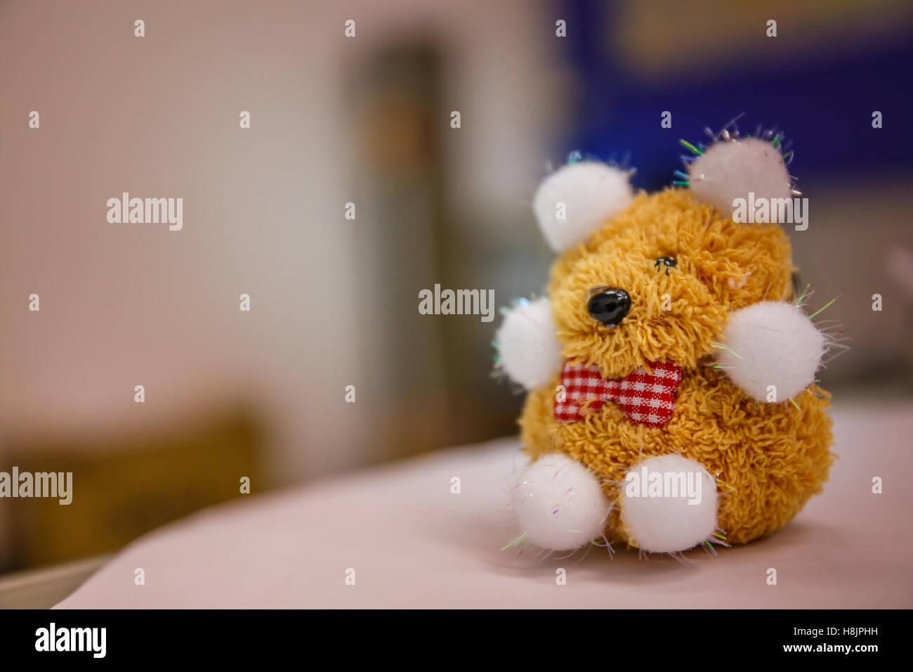 toy teddy bear on table Stock Photo - Alamy