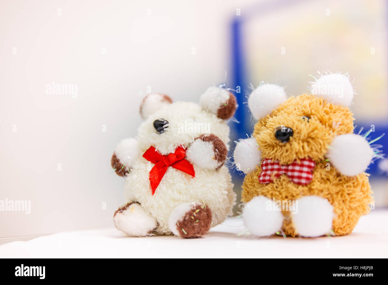 toy teddy bear on table Stock Photo - Alamy