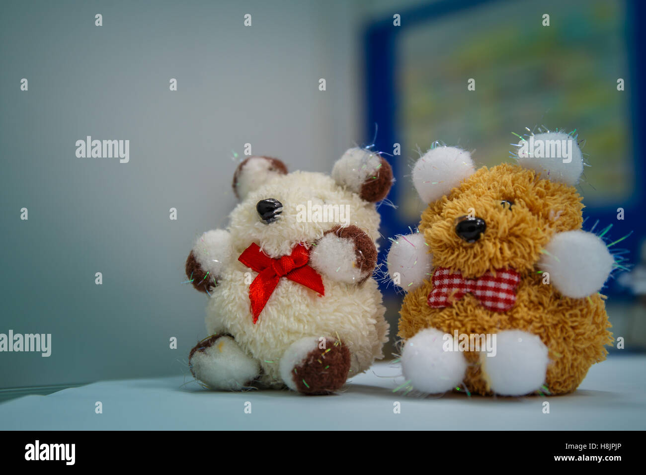 toy teddy bear on table Stock Photo - Alamy