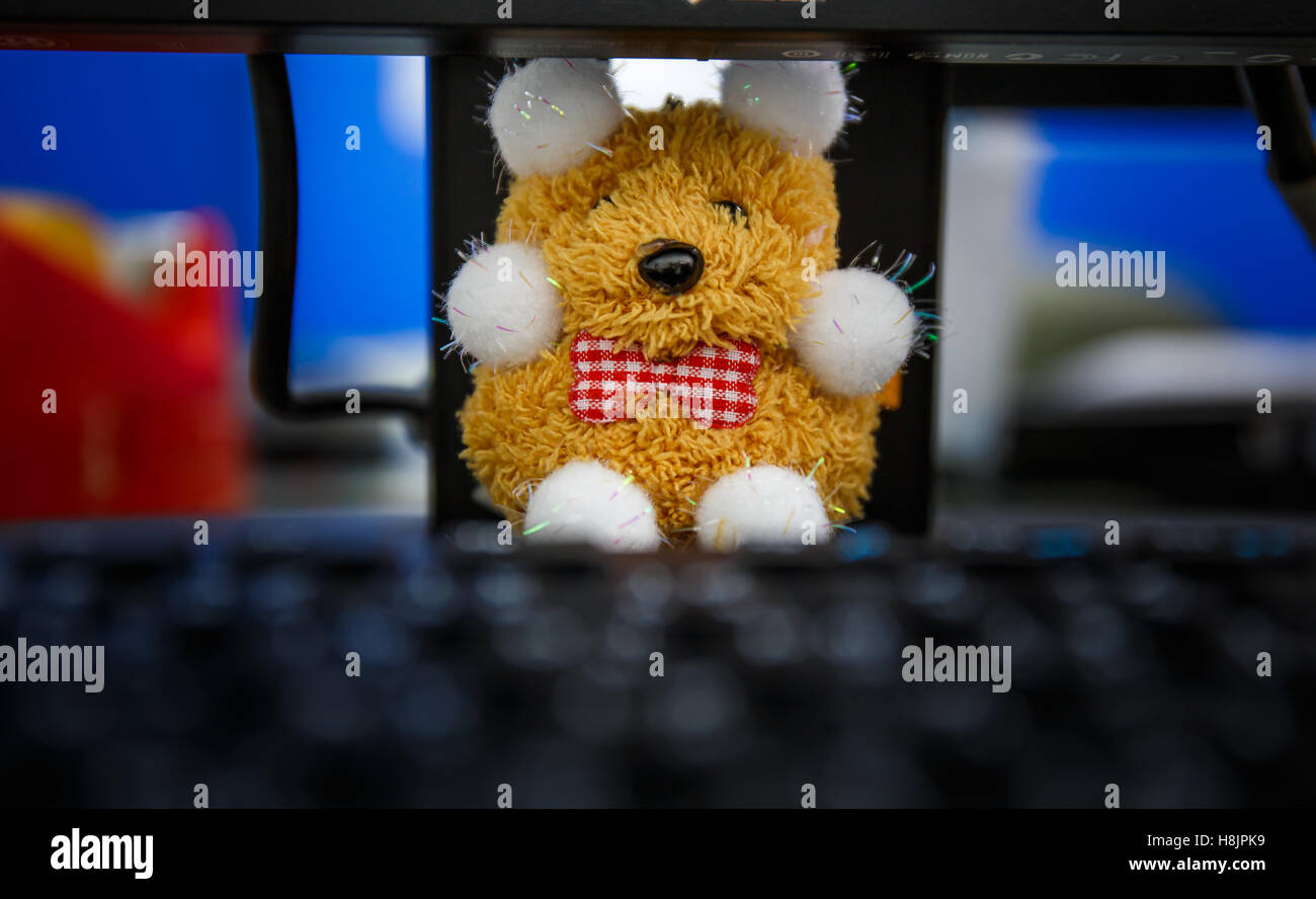 toy teddy bear on table Stock Photo - Alamy