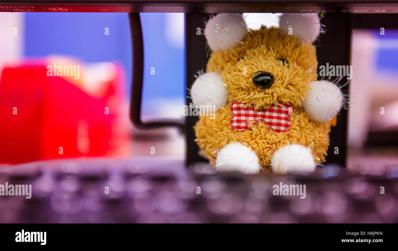 toy teddy bear on table Stock Photo - Alamy