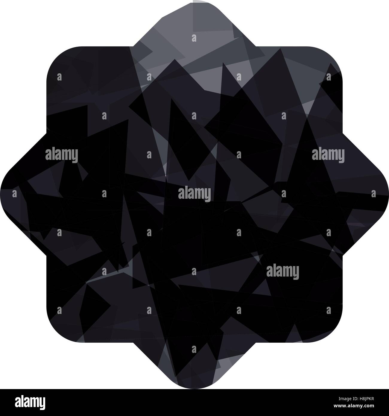 Polygonal figure icon. Geometric polygon and triangle theme. Vector ...