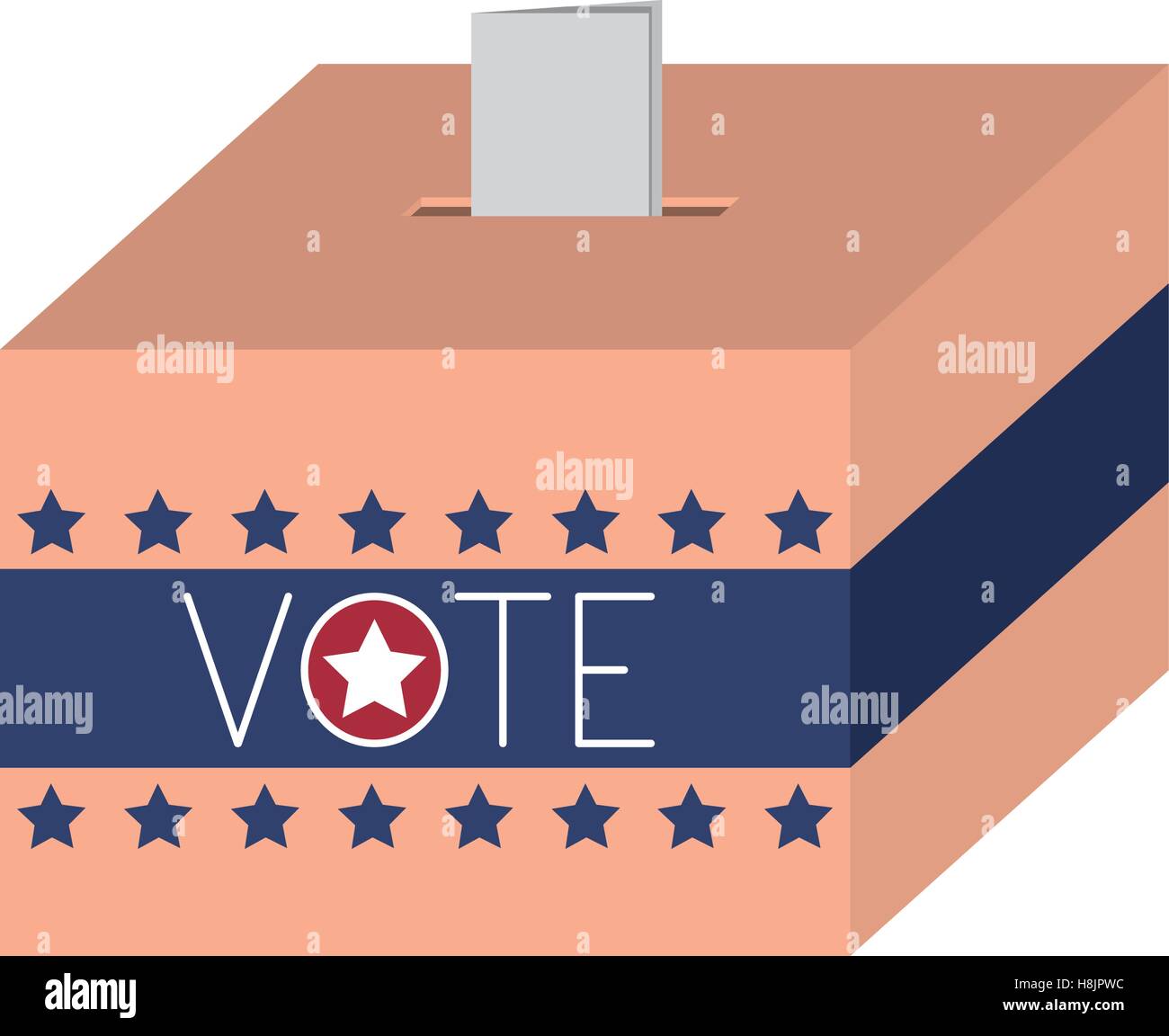 Box icon. Vote president election government and campaign theme ...