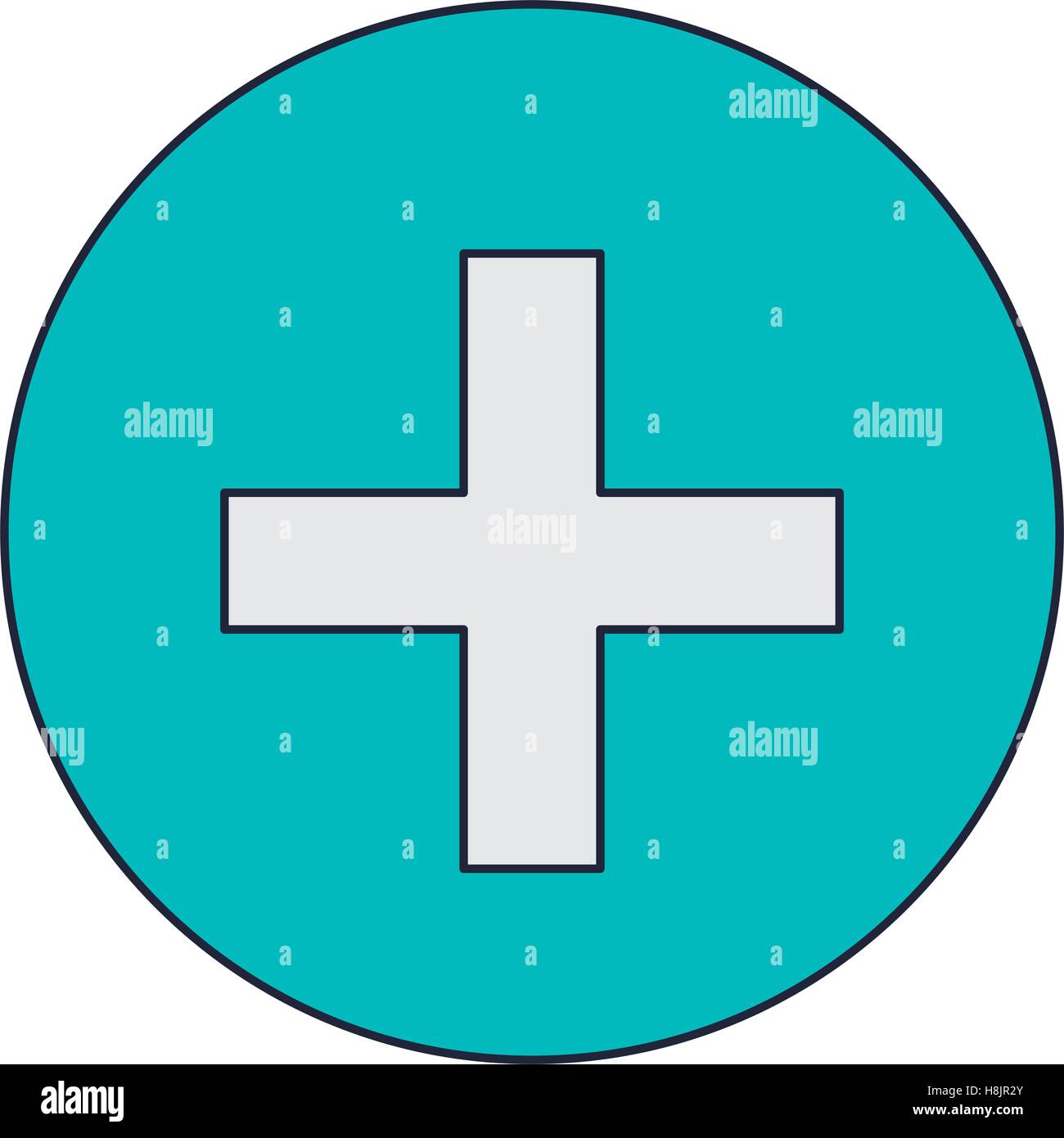 Cross shape icon. Medical health care and hospital theme. Isolated ...