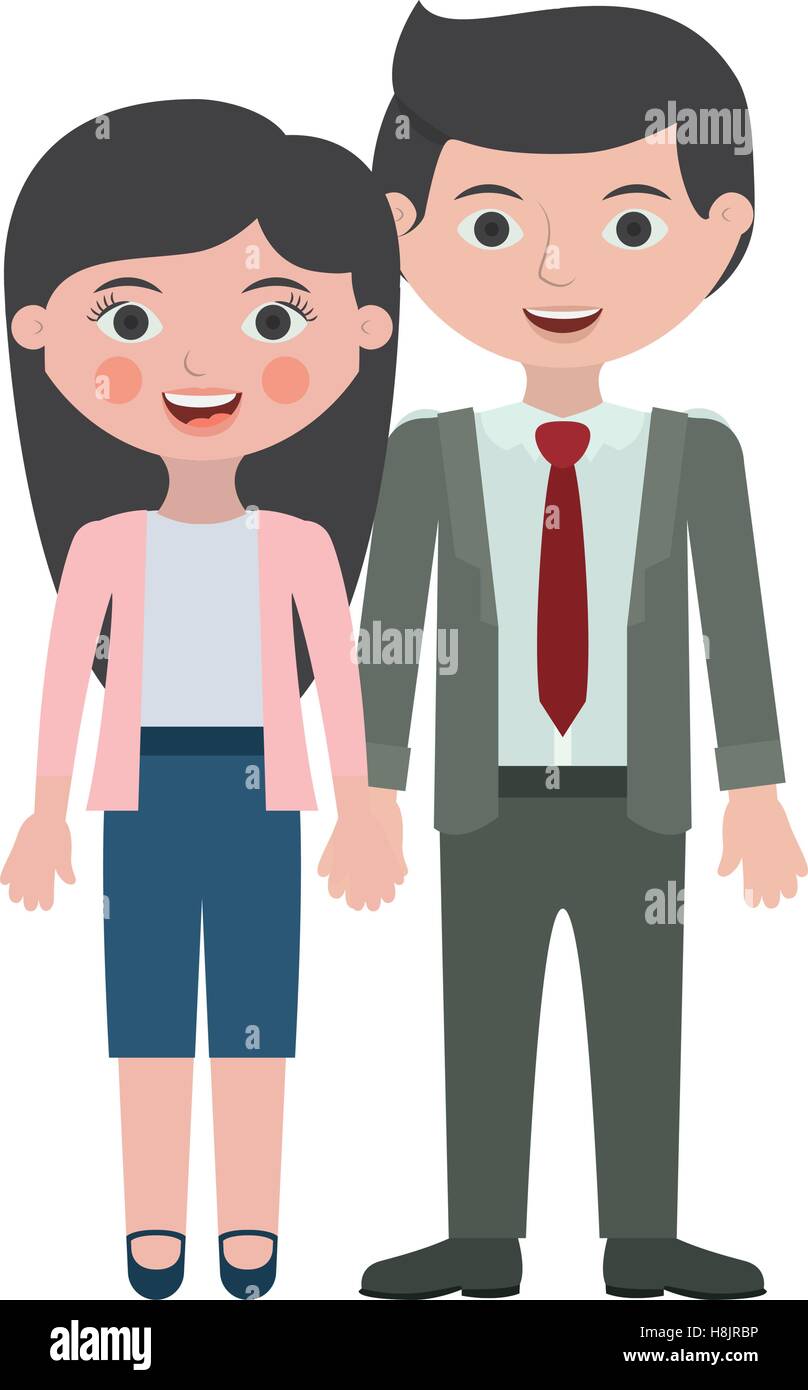 Couple cartoon icon. Relationship family love and romance theme ...
