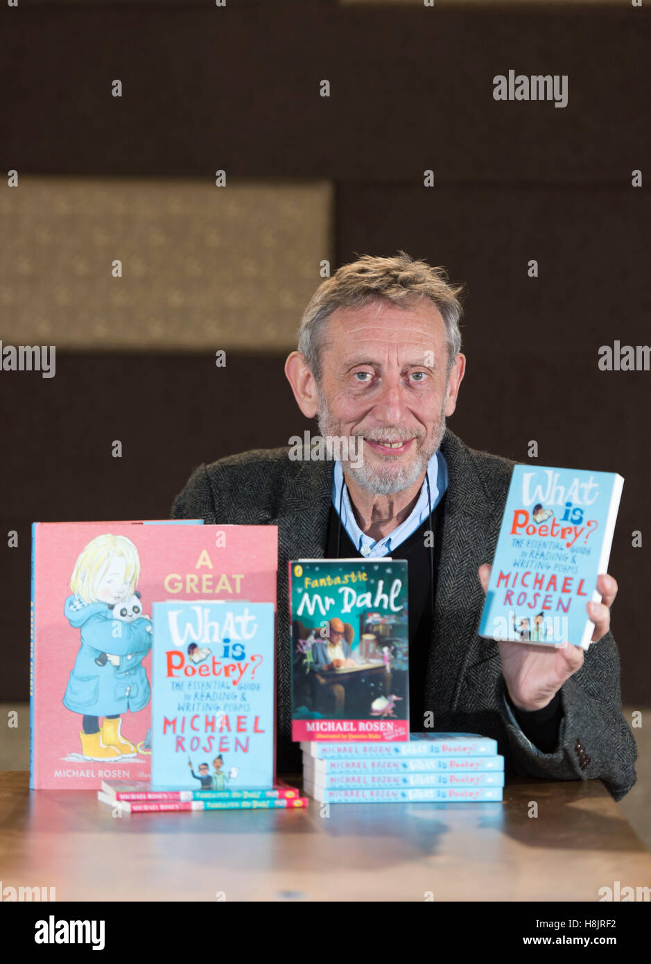 Author Michael Rosen poses for a picture Stock Photo - Alamy