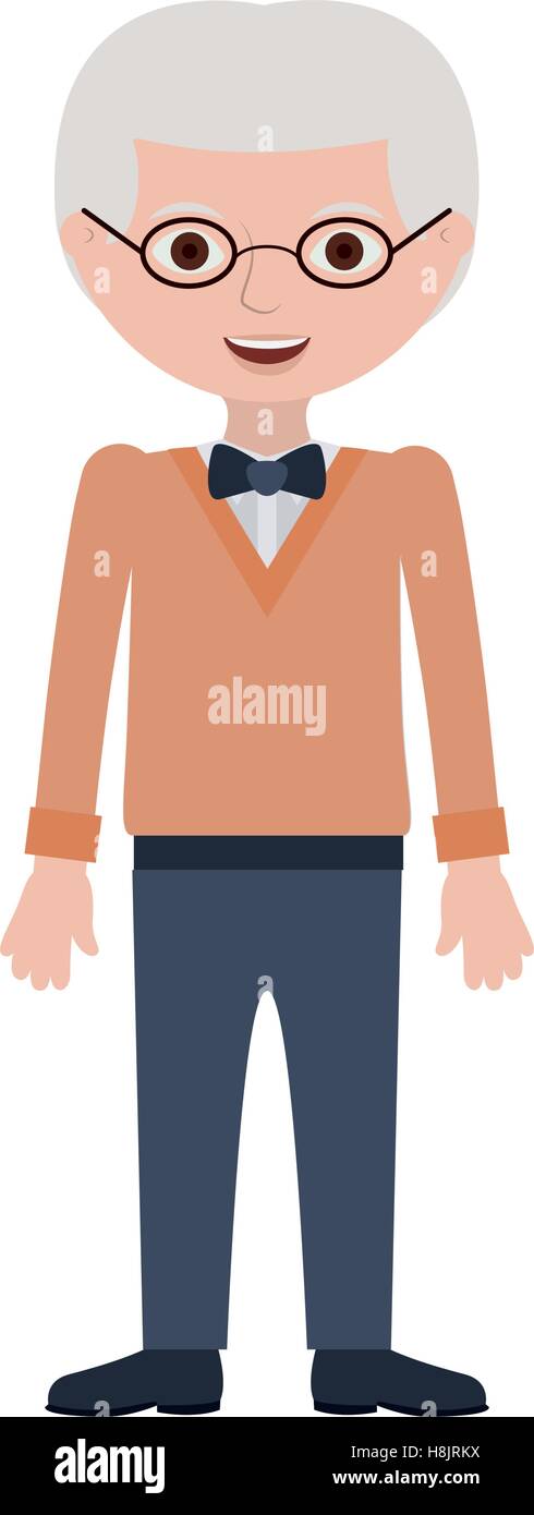 Grandfather cartoon icon. Old person man male and avatar theme ...