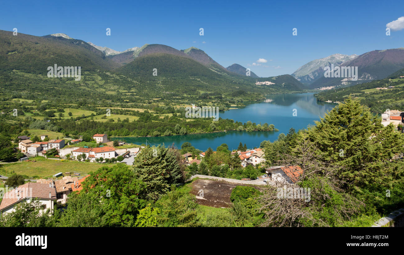 Barrea (L'Aquila, Italy) - Landscape of Barrea lake Stock Photo - Alamy