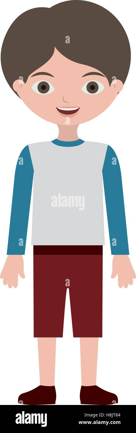 Boy cartoon icon. Kid childhood little people and person theme ...