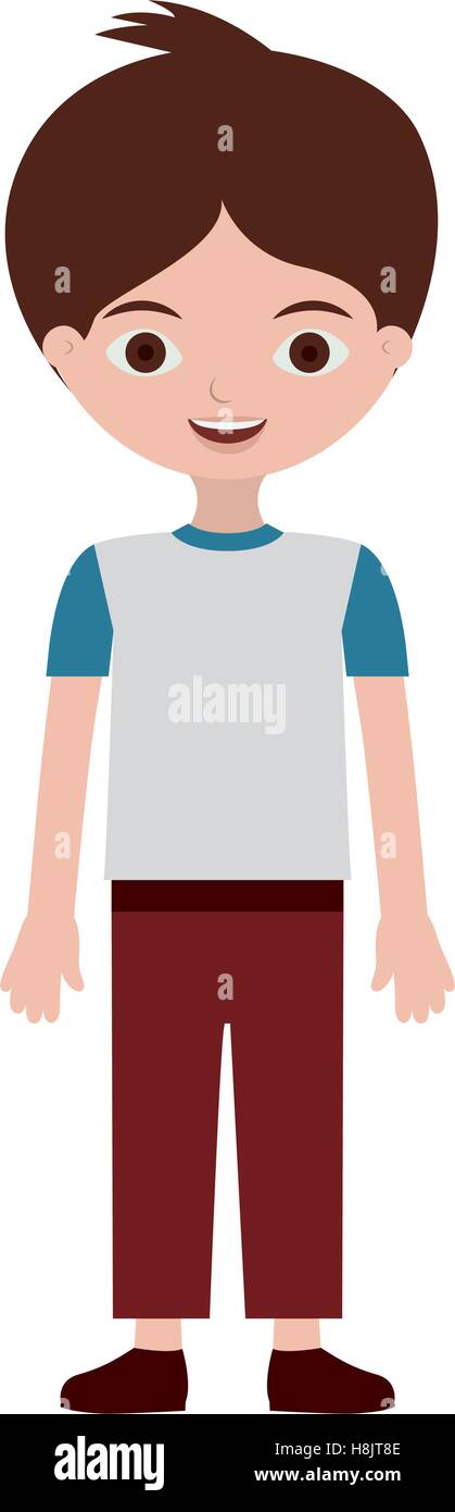 Boy cartoon icon. Kid childhood little people and person theme ...