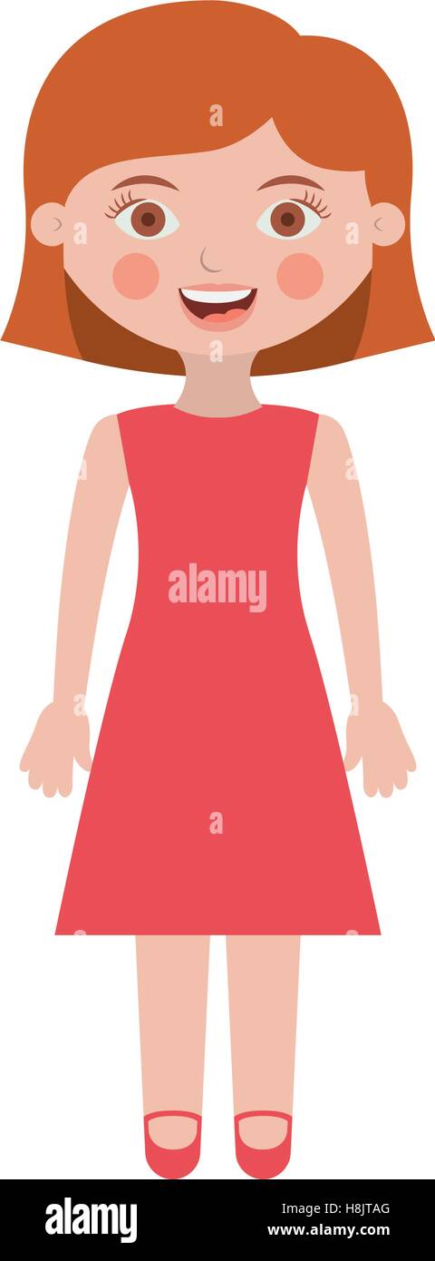 Girl cartoon icon. Kid childhood little people and person theme ...