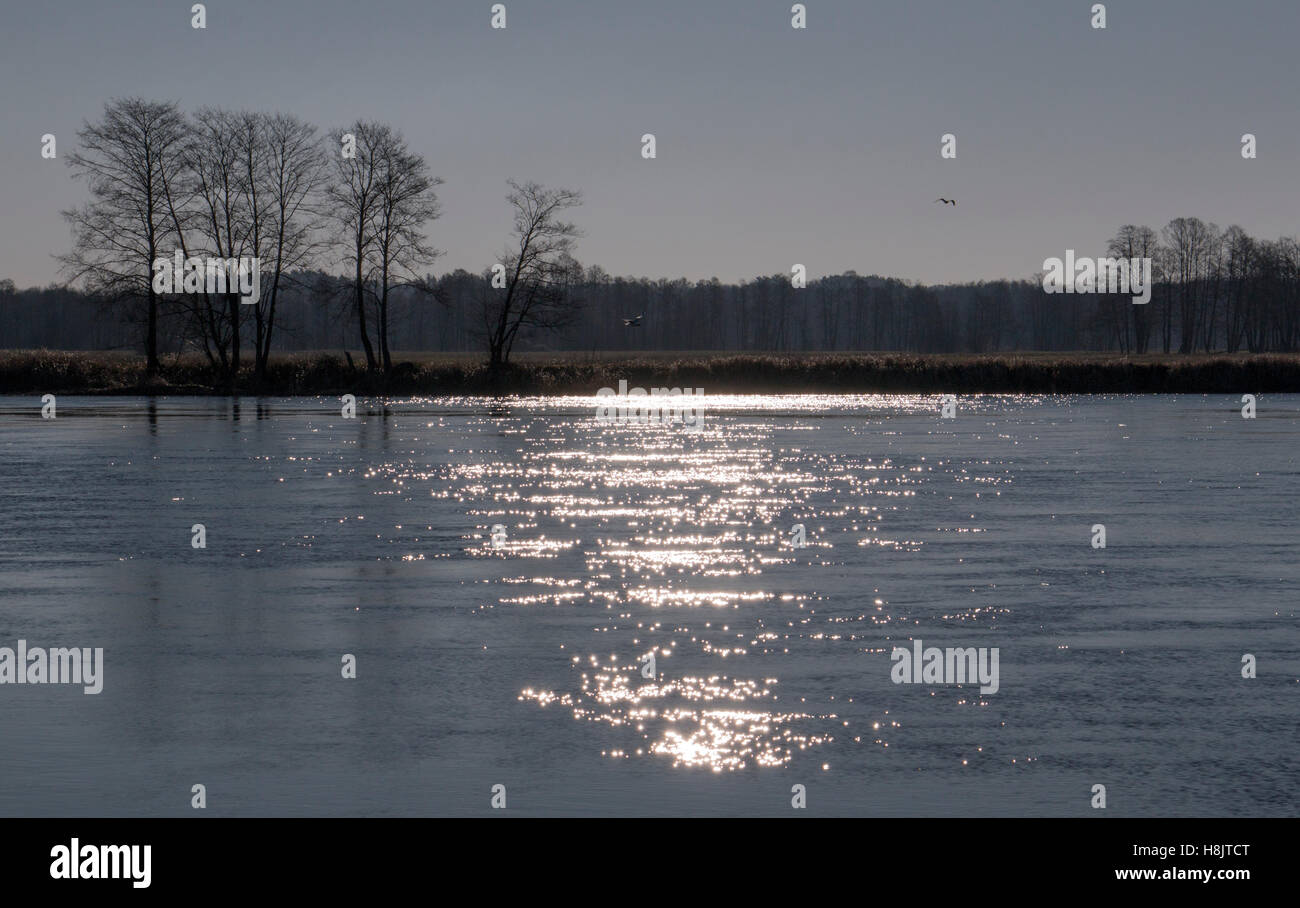 Reflection of morning sun Stock Photo - Alamy