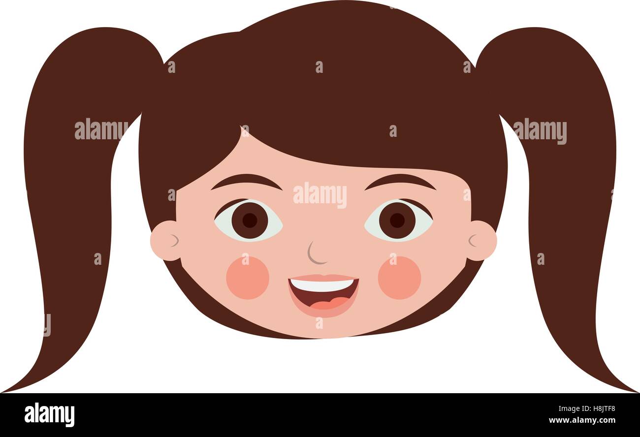 Girl cartoon icon. Kid childhood little people and person theme ...