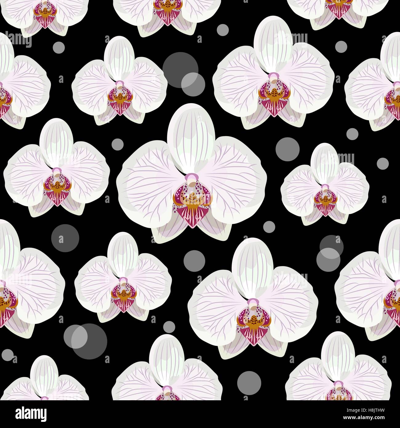 Seamless pattern with orchid flowers Stock Vector Image & Art - Alamy
