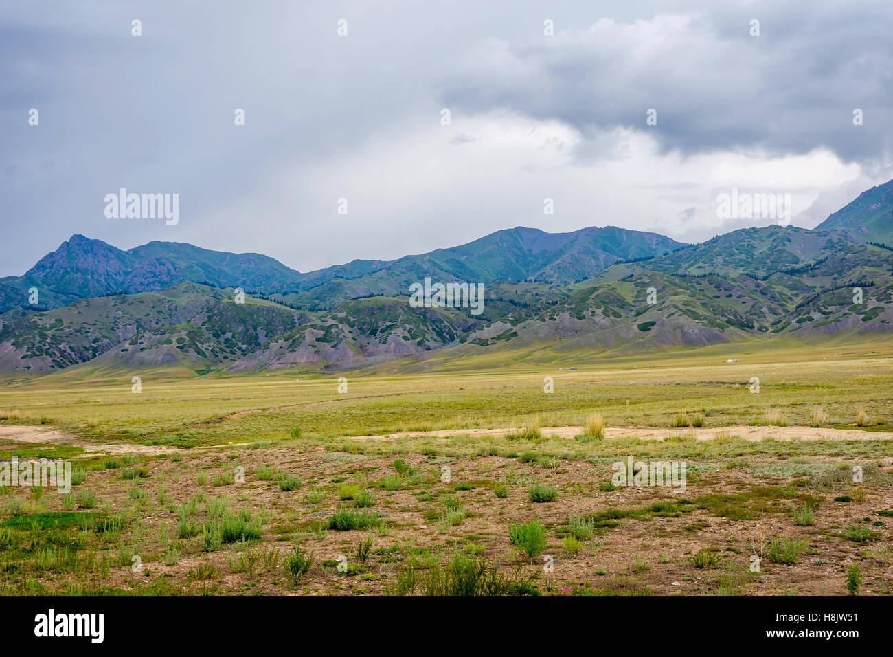 Landscape at Sayram lake, Xinjiang Uyghur autonomous region, China ...