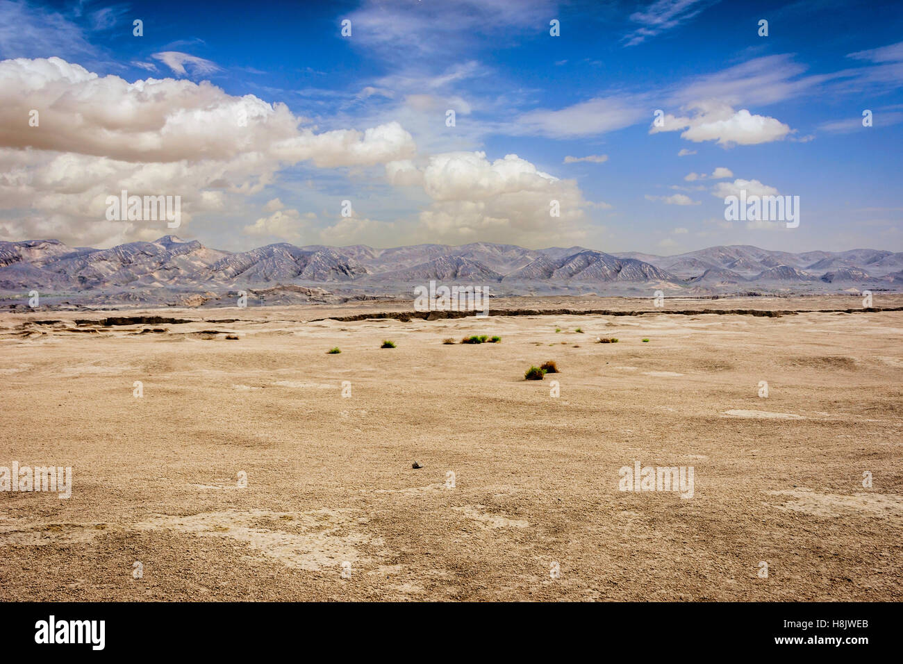 Gobi desert landscape by Jiaohe Ancient Ruins, Turpan, Xinjiang Uyghur ...