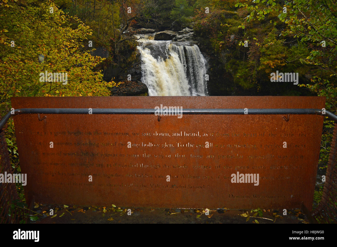 Falls of Falloch waterfall situated in the north part of Loch Lomond ...