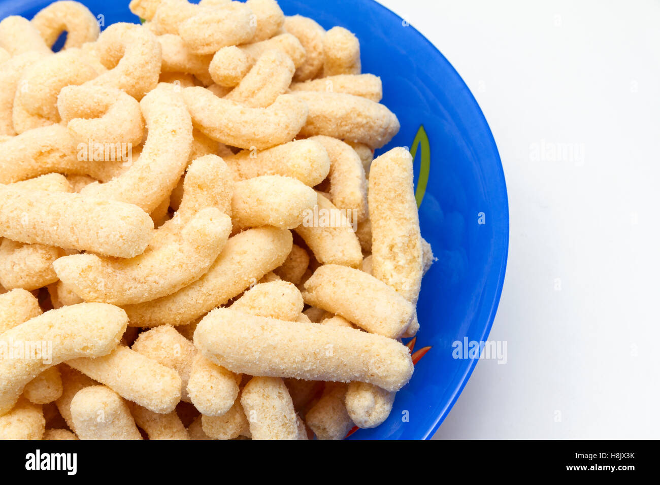 A healthy breakfast. Sweet airy and crunchy corn sticks Stock Photo - Alamy