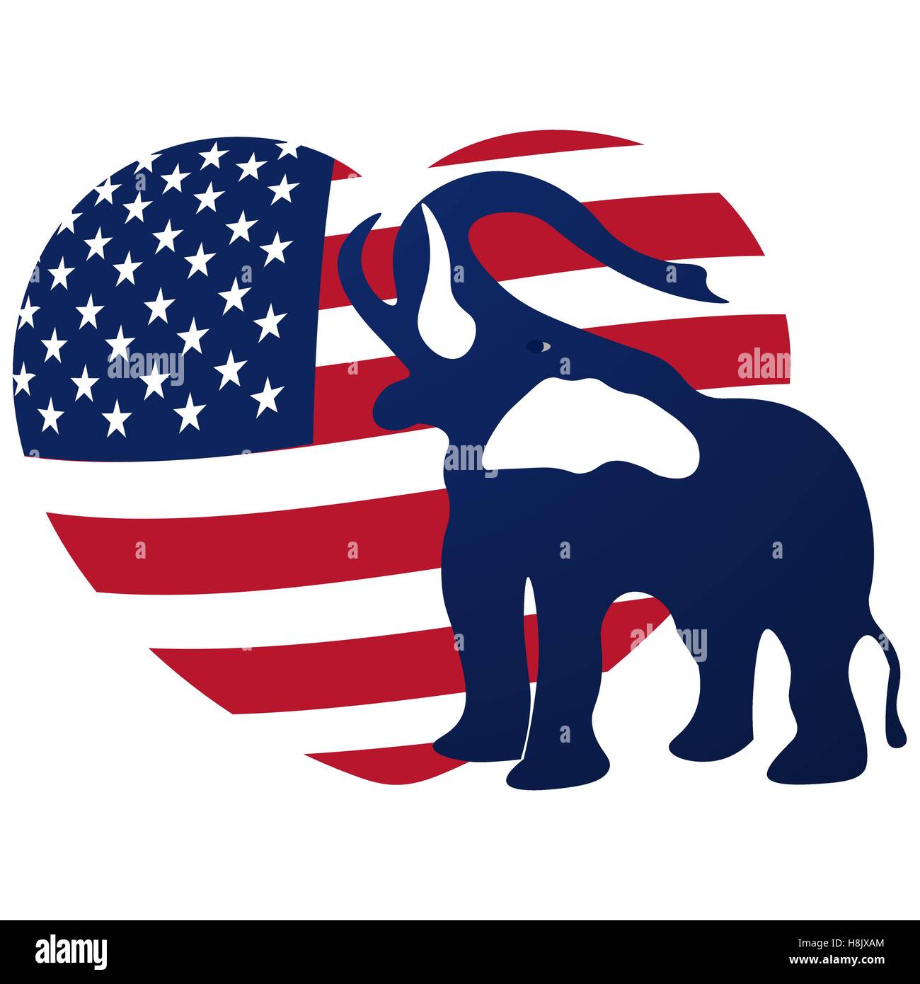 Elephant american flag hi-res stock photography and images - Alamy