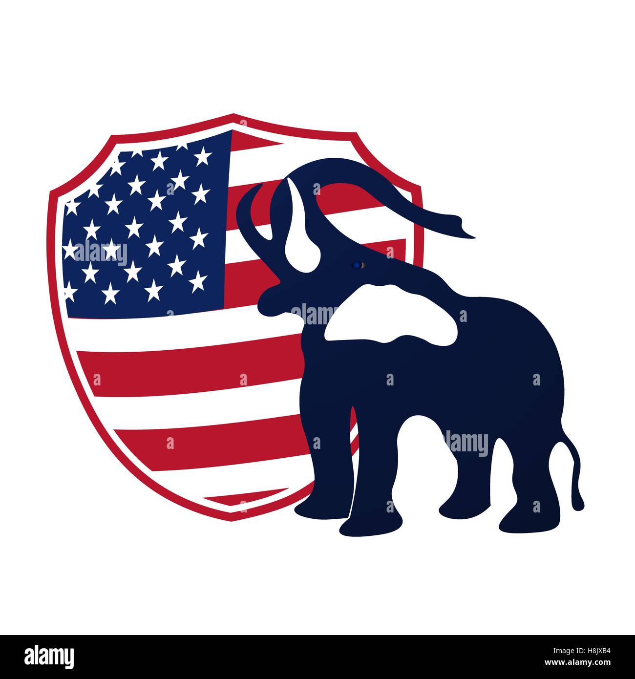 Elephant american flag hi-res stock photography and images - Alamy