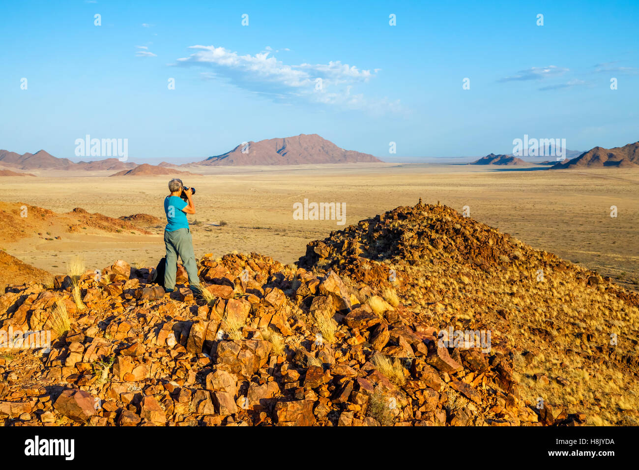 An elevated view of the Namibian landscape from a hilltop Stock Photo ...
