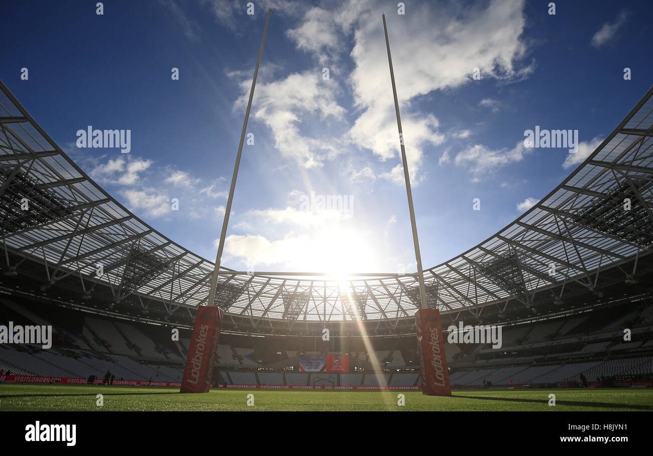A general view inside the London Stadium before the Four Nations match ...