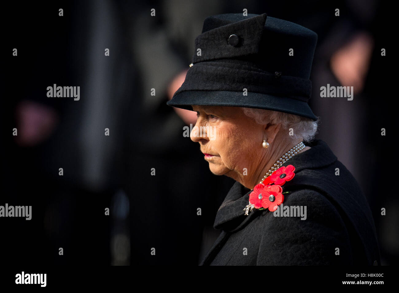 Queen Elizabeth II during the annual Remembrance Sunday Service at the ...
