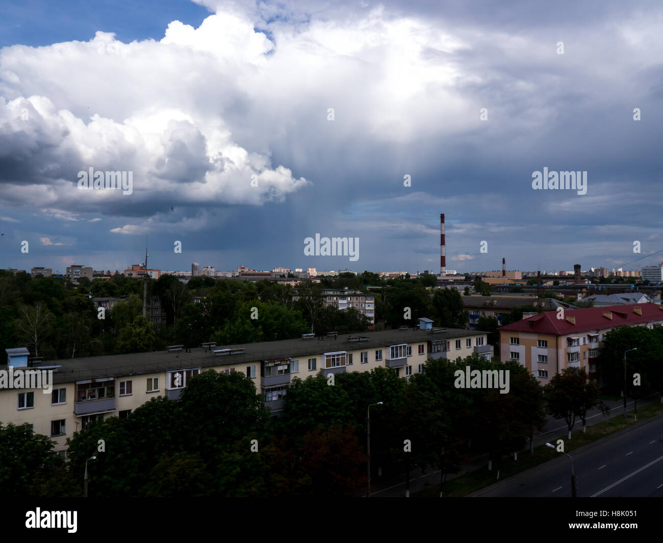 The city outdoor Factory chimneys Stock Photo - Alamy