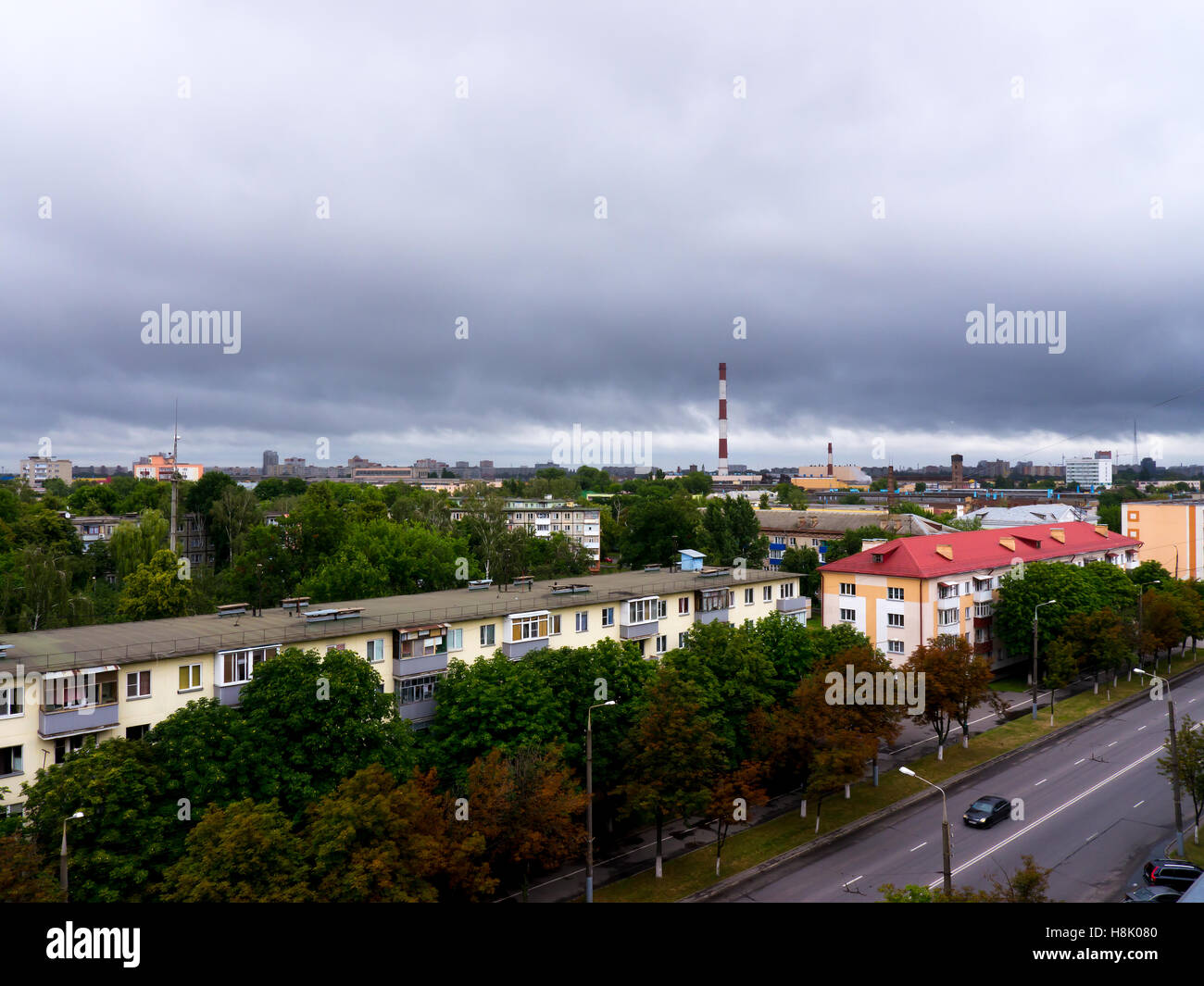 The city outdoor Factory chimneys Stock Photo - Alamy