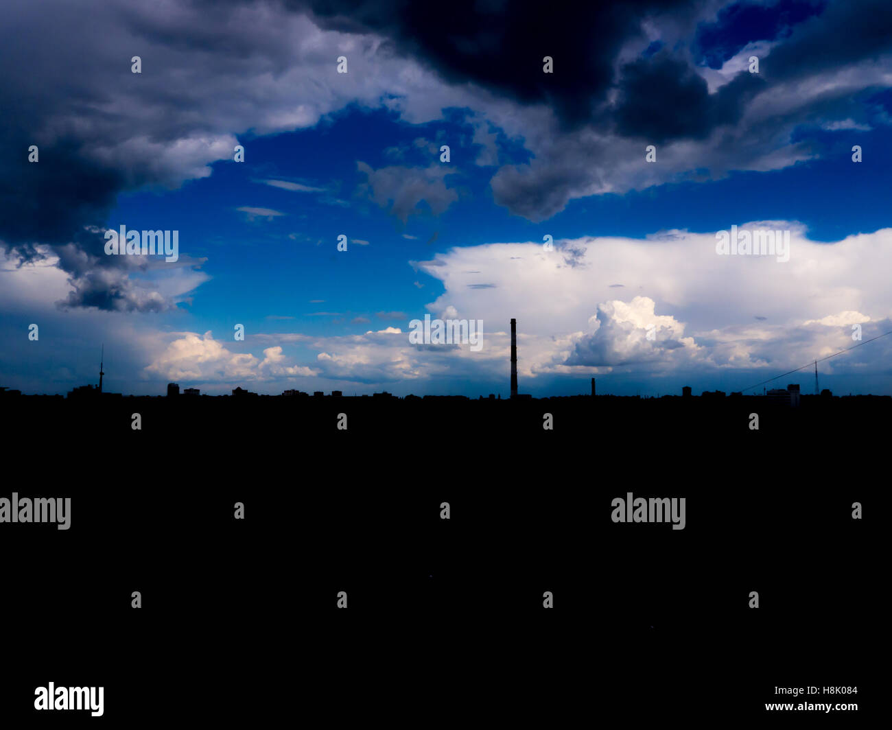 The city outdoor Factory chimneys Stock Photo - Alamy