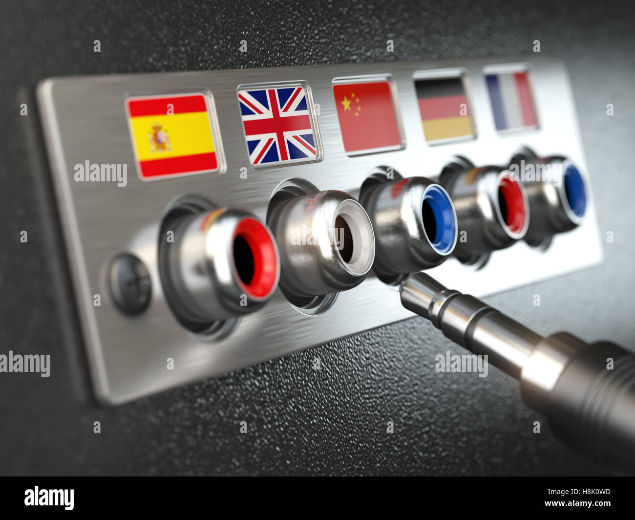 Select language. Learning, translate languages or audio guide concept ...