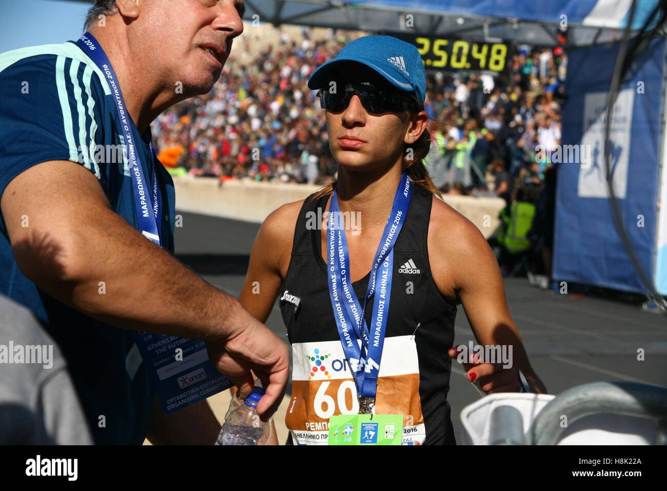Athens, Greece. 13th Nov, 2016. First Greek female athelte to finish ...