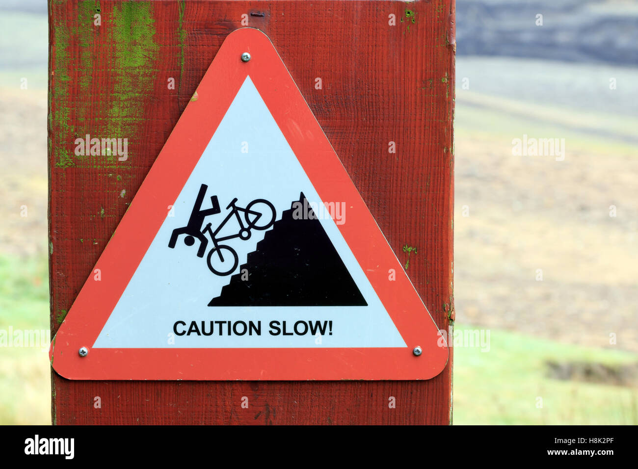 Sign steep slope hi-res stock photography and images - Alamy