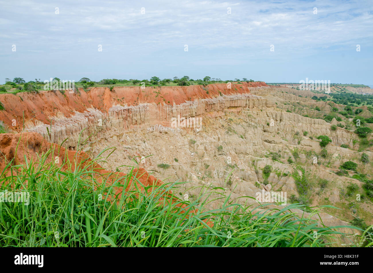 Natural phenomenon Miradouro da Lua or the Moon Landscape in Angola ...