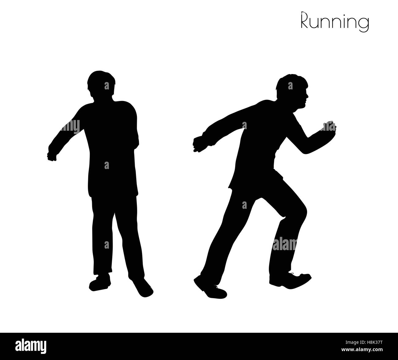 EPS 10 vector illustration of man in Running pose on white background ...