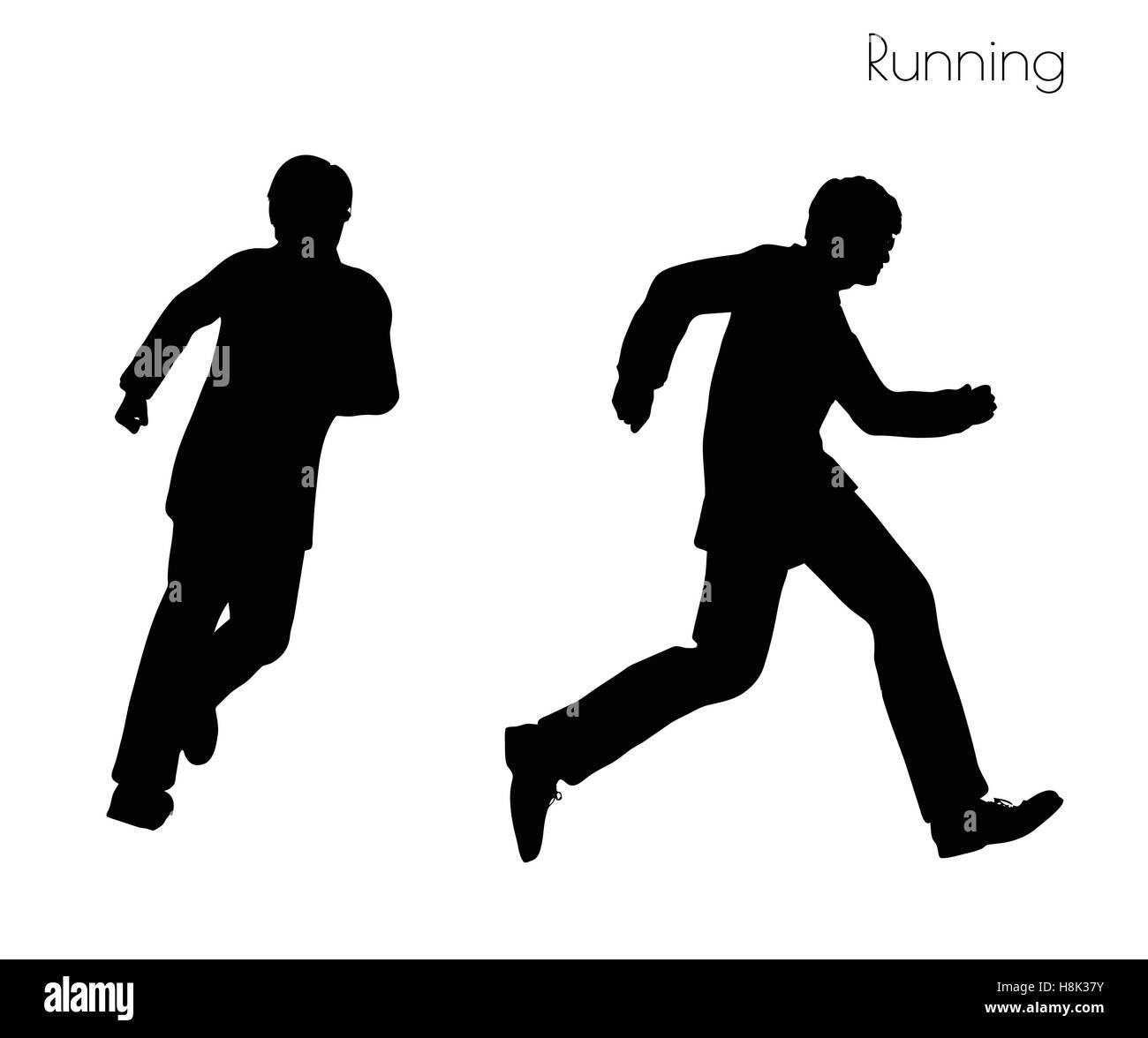 EPS 10 vector illustration of man in Running pose on white background ...