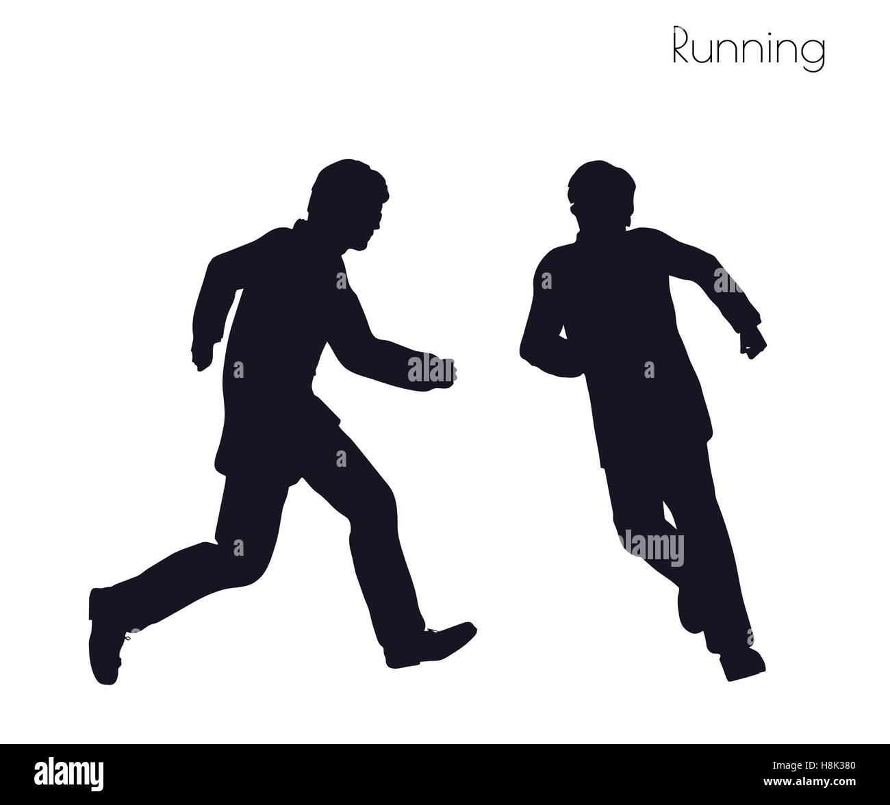 EPS 10 vector illustration of man in Running pose on white background ...