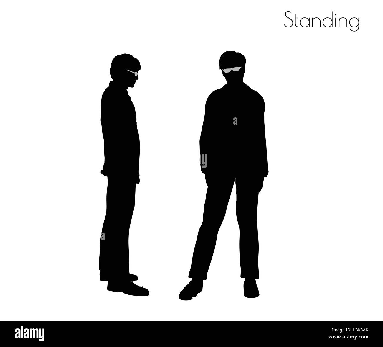 EPS 10 vector illustration of man in Standing pose on white background ...