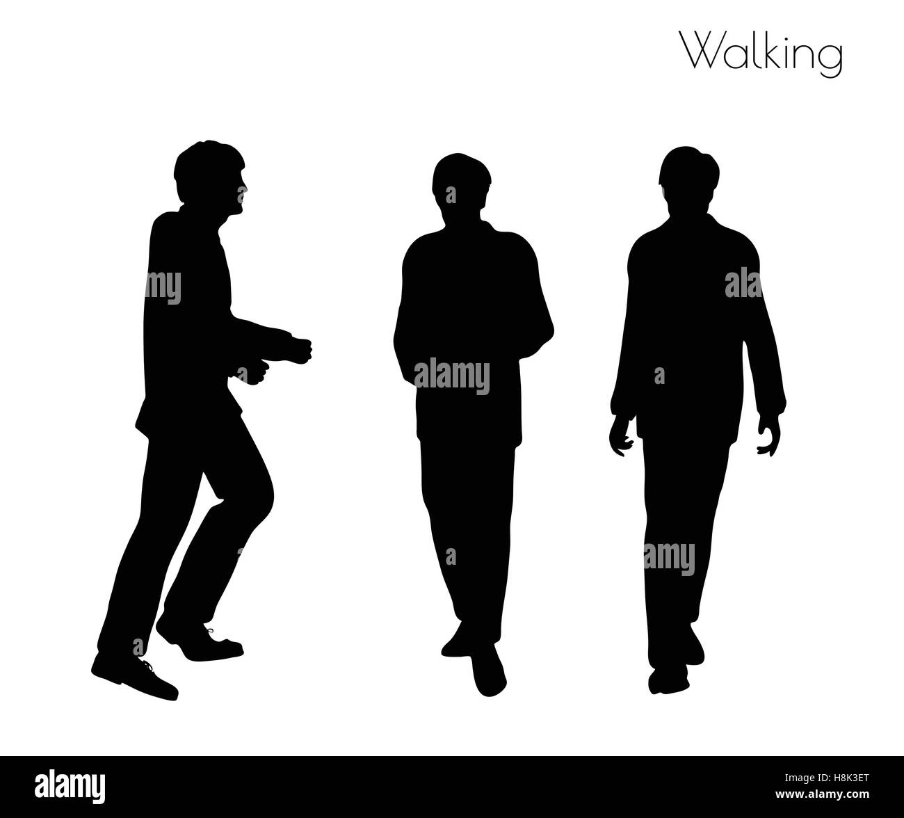 EPS 10 vector illustration of man in Walking pose on white background ...