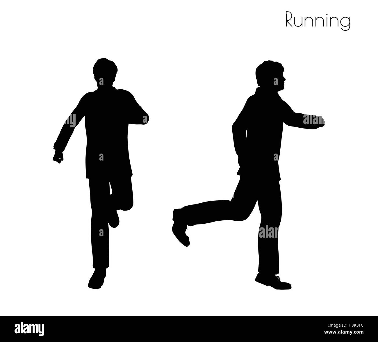 EPS 10 vector illustration of man in Running pose on white background ...